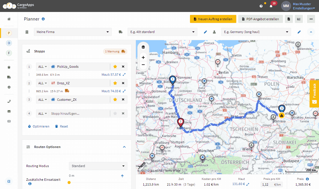 Wunderschne Routenplaner Mit Lkw Ebenbild