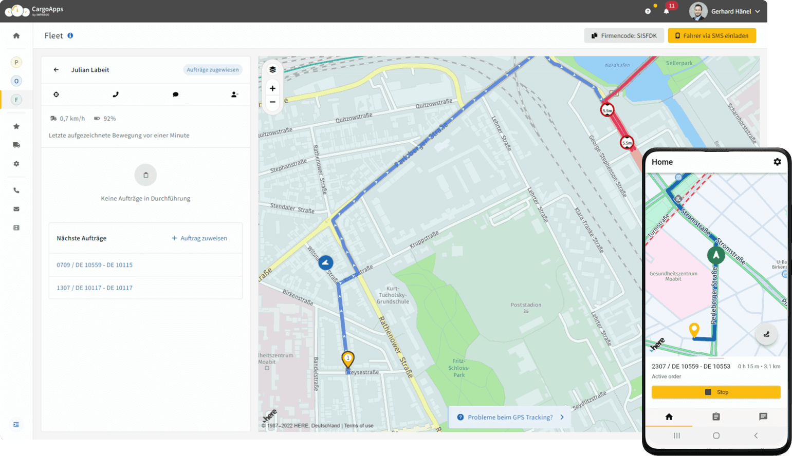 Vehicle Fleet Telematics system with GPS tracker